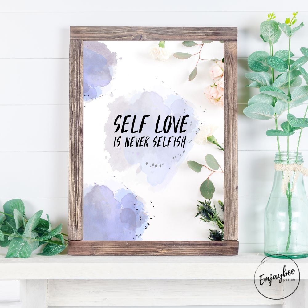 Self Love Art Floral And Watercolor Design Emjaybee Design