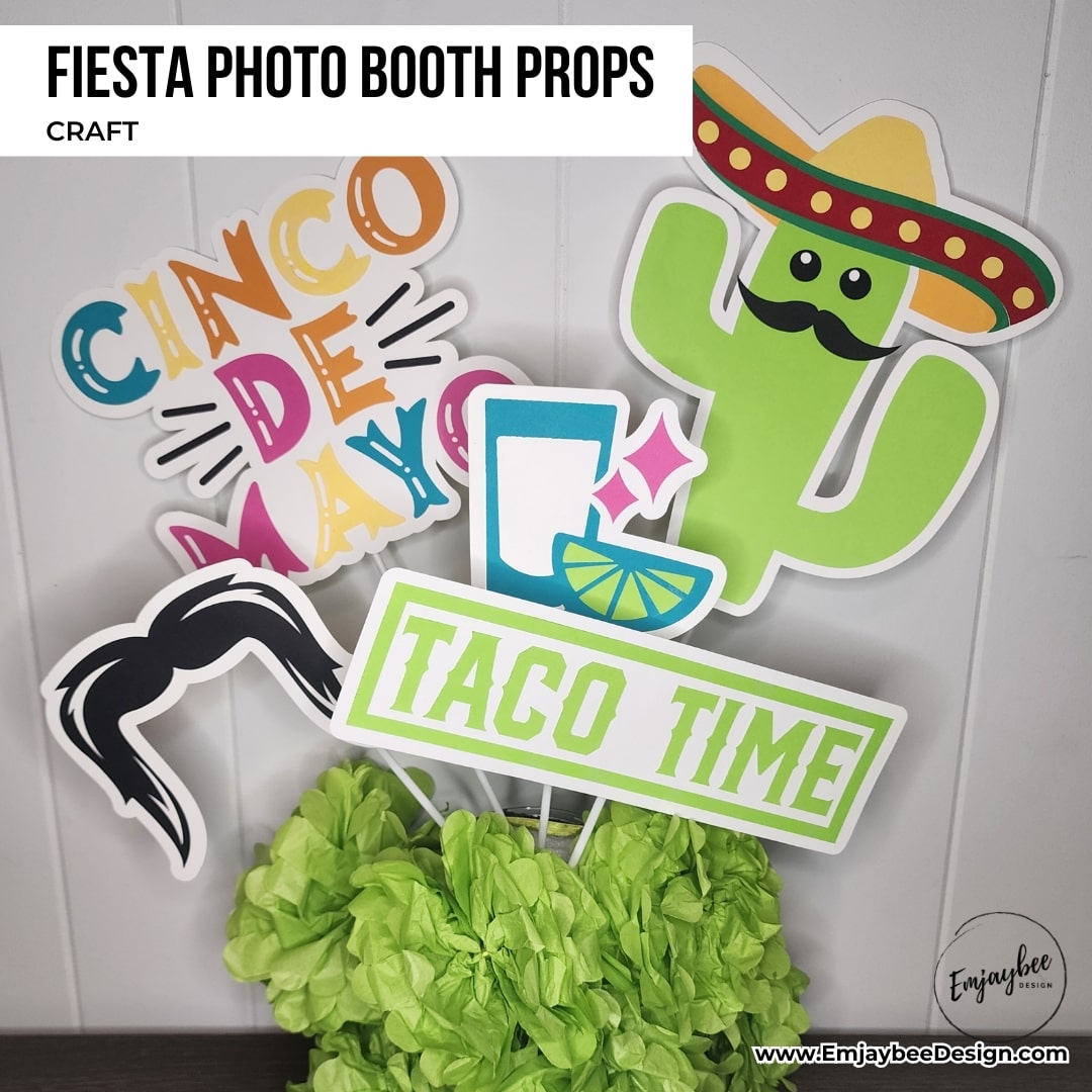 Unforgettable Fiesta Photo Booth Props Easy DIY Craft | Emjaybee Design